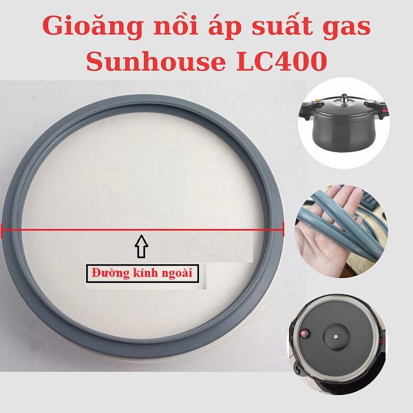 Gioăng nồi áp suất gas Sunhouse nhập khẩu Hàn Quốc LC400 LC600 (roăng ...