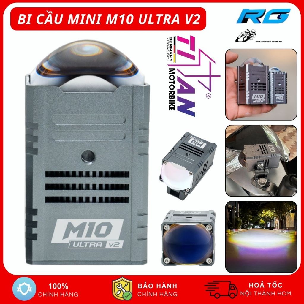 M10 Ultra V2, Đèn Trợ Sáng Bi Cầu Titan M10 Ultra Ver 2 28W Chống Nước ...