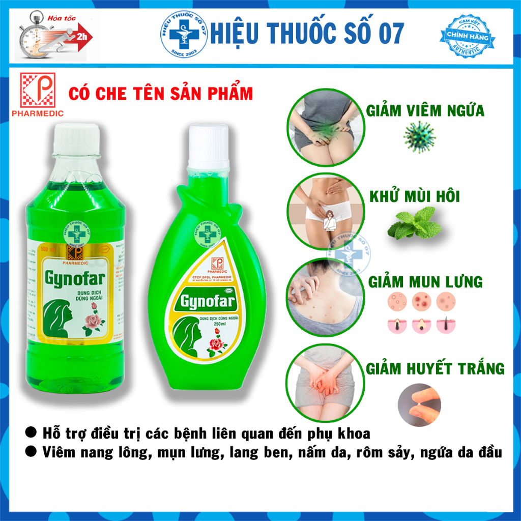 Dung dịch vệ sinh nữ Gynofar - ddvs phụ nữ nước rửa phụ khoa giúp giảm ...