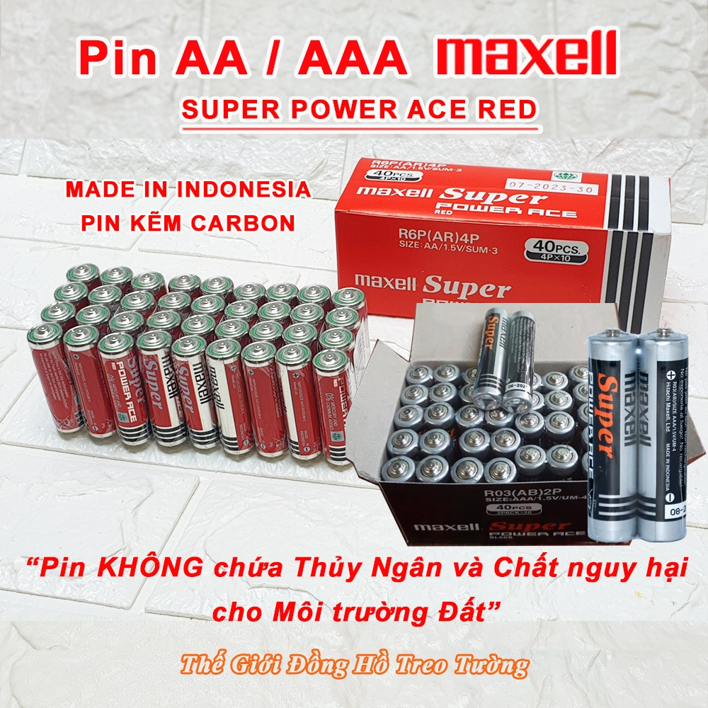 Pin Chính Hãng Maxell 2A (AA) / 3A (AAA) Siêu Bền – Supper Power ACE ...