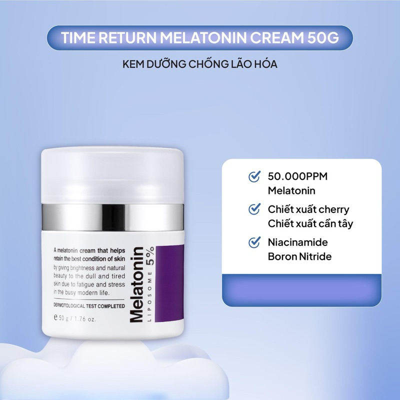 Kem Dưỡng Mờ Nám, Chống Lão Hóa Melatonin Liposome 5% Maxclinic Time ...