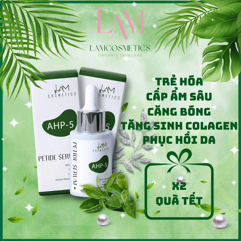 [COMBO 2 LỌ] PEPTIDE SERUM AHP-5 30ML X2 - PHỤC HỒI DA, GIẢM NHĂN, CẤP ẨM SÂU, CĂNG BÓNG ...