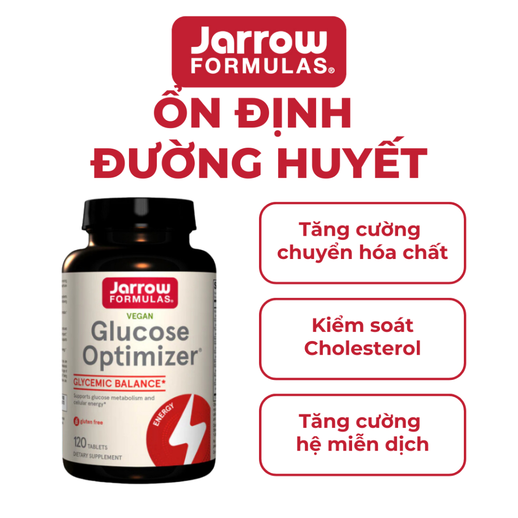Viên Uống Hỗ Trợ Tiểu Đường Jarrow Formulas Glucose Optimizer 120 Viên ...