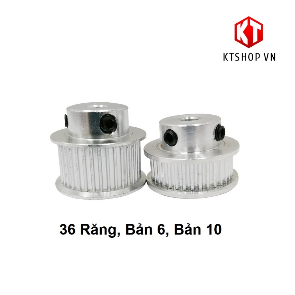 Puly GT2, Bánh răng GT2 36 răng bản 6mm, 10mm | Shopee Việt Nam