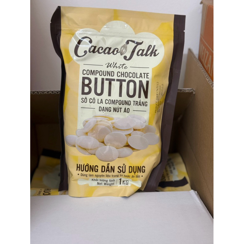 Socola Compound Trắng/Đen/Sữa Dạng Nút Áo Cacao Talk (1kg) | Shopee ...