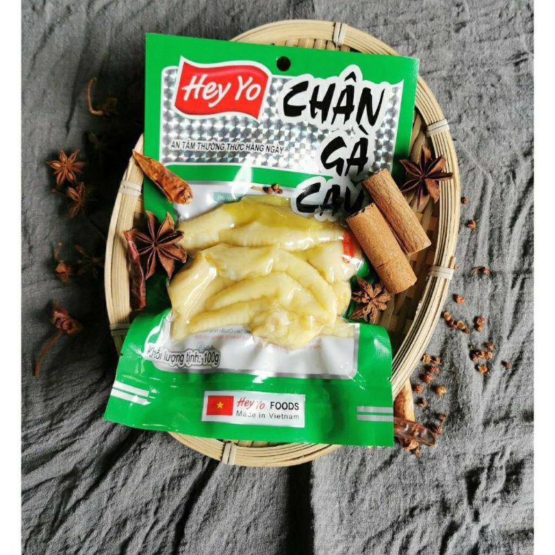 combo 10 gói, 20 gói chân cắt khúc 80g hey yo chân gà cay | Shopee Việt Nam