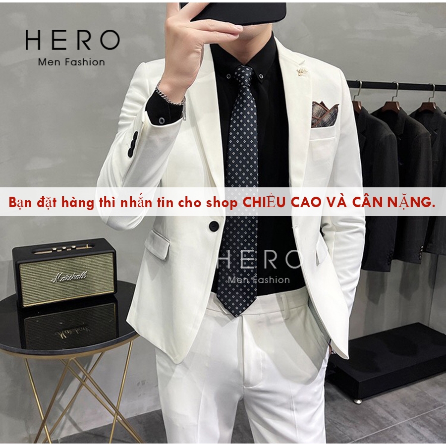 Bộ Vest Comple Nam Cao Cấp Màu Trắng, Bộ Suit Nam Hàn Quốc Màu Trắng ...