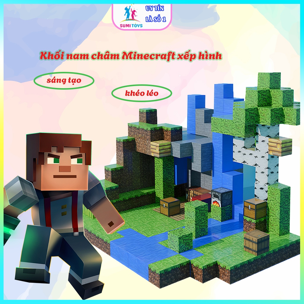 Đồ Chơi Khối Nam Châm Minecraft, Khối Nam Châm Minecraft Từ Tính Lắp ...