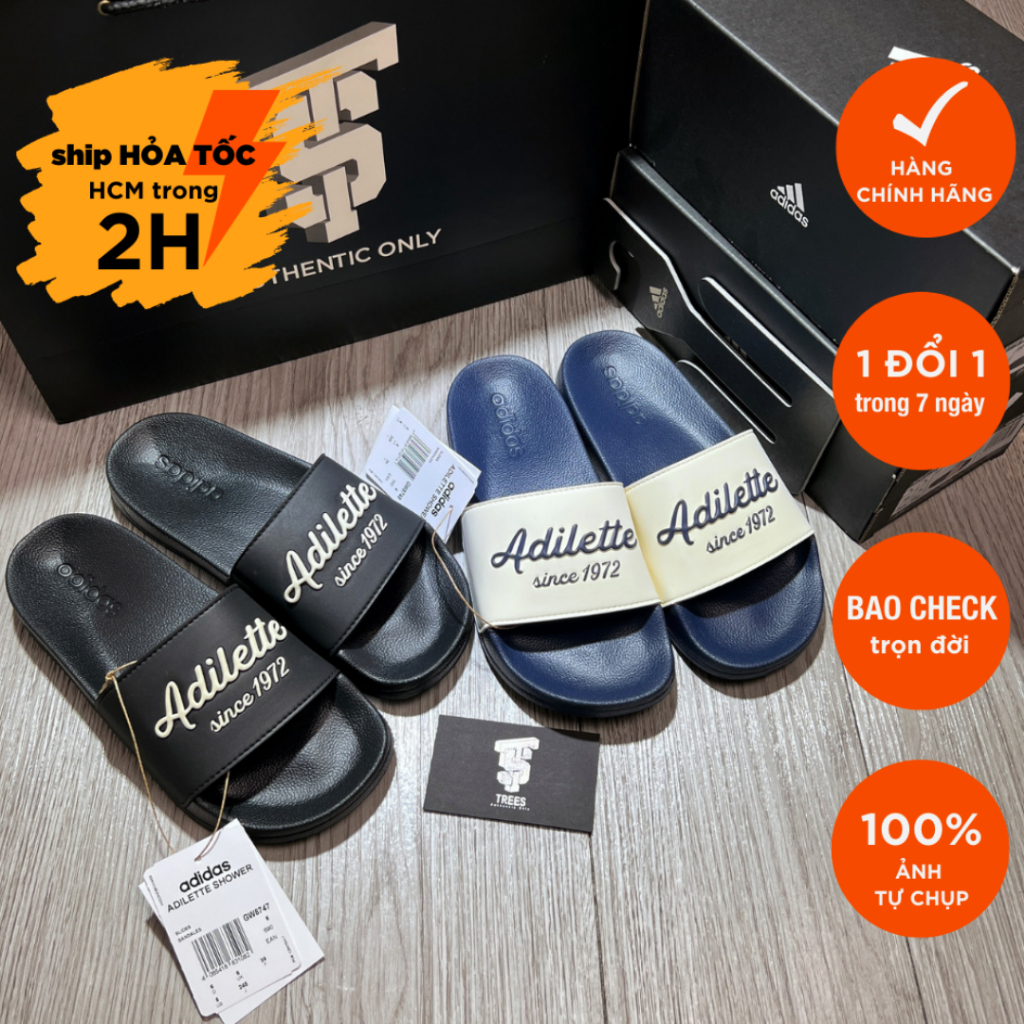 [CHÍNH HÃNG] Dép ADIDAS ADILETTE SHOWER SLIDES 1972 GW8748 GW8747 Full ...