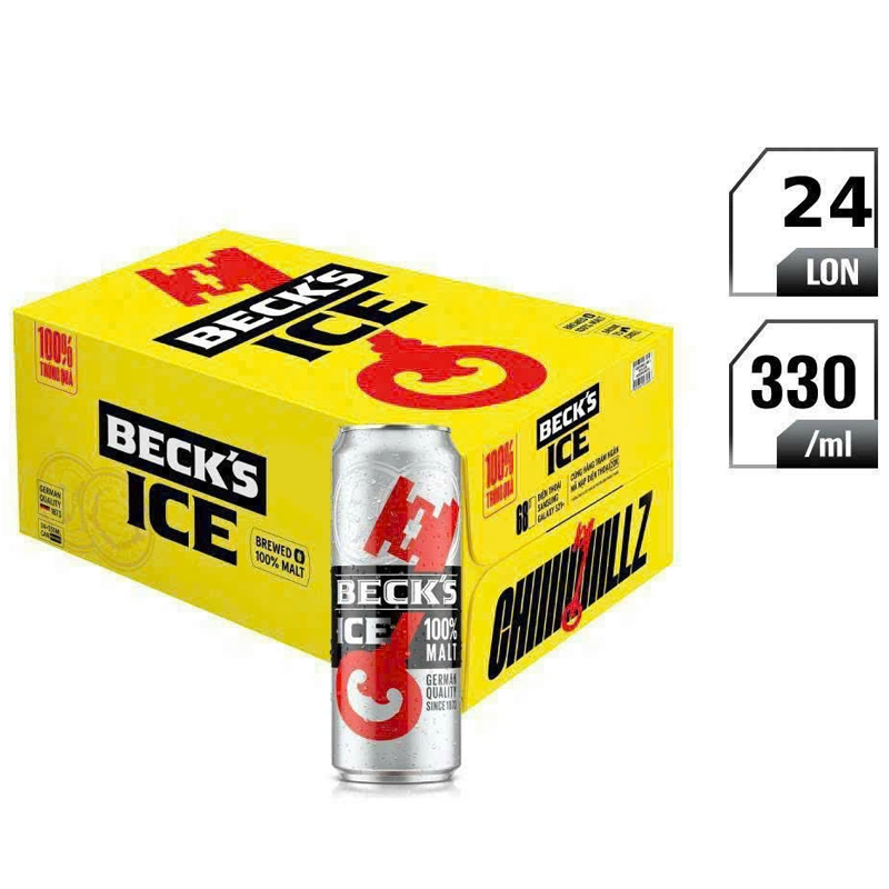 Bia Beck's Ice Thùng 24 lon 330ml Chính hãng | Shopee Việt Nam