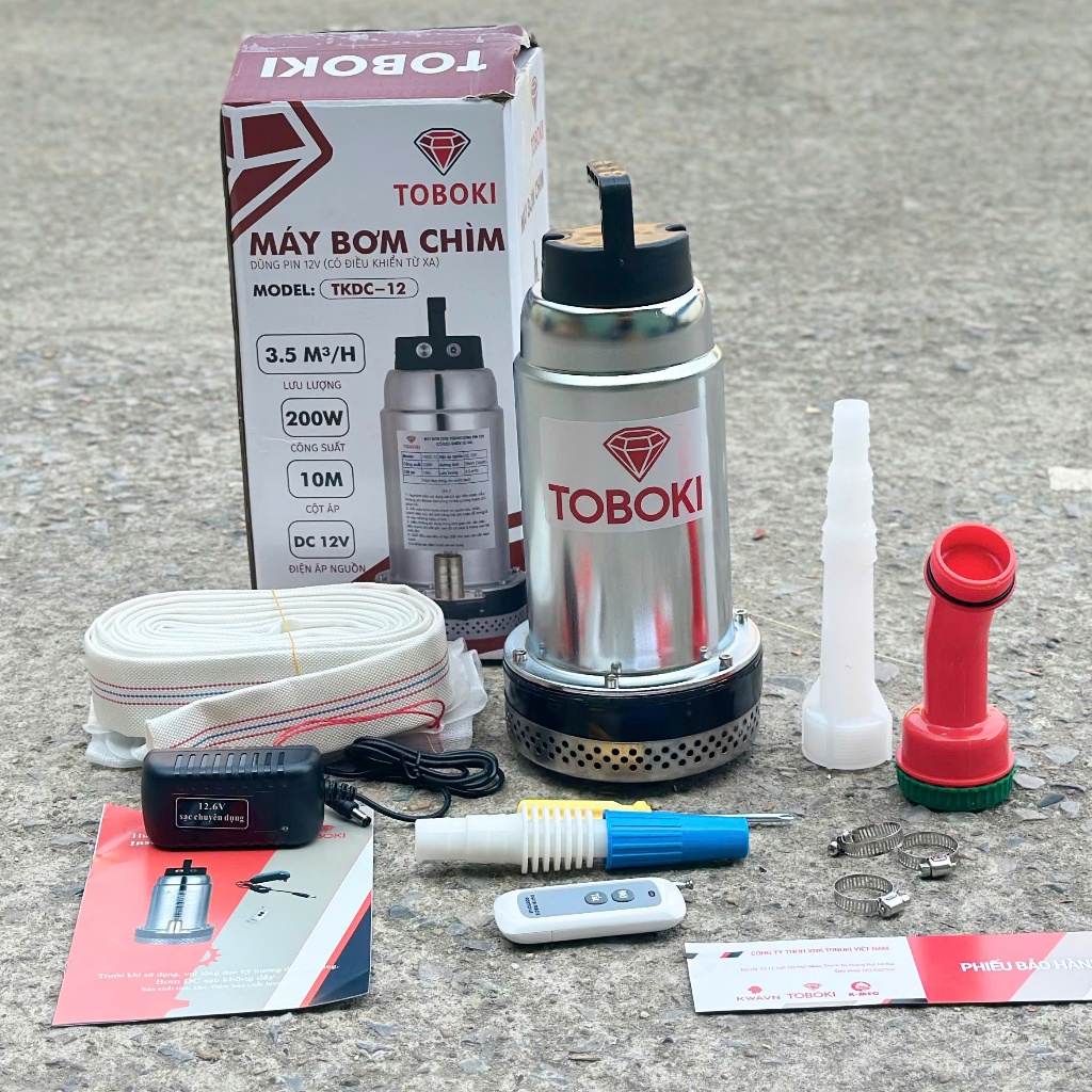 Máy Bơm Chìm TOBOKI TKDC - 12 Công Suất 200W Có Điều Khiển Từ Xa Bảo ...