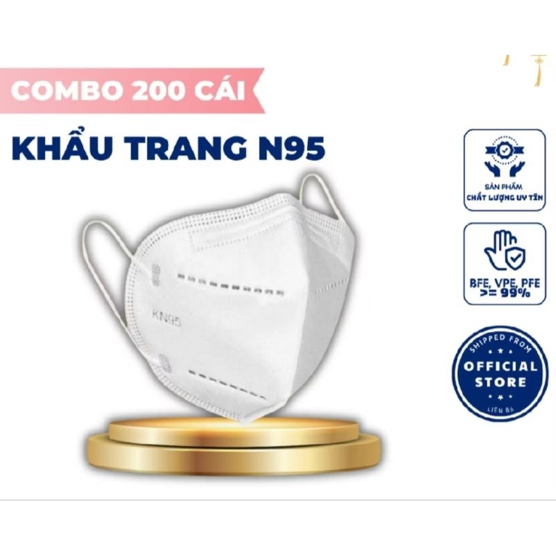 200 khẩu trang N95 (trắng xanh xám đen) | Shopee Việt Nam