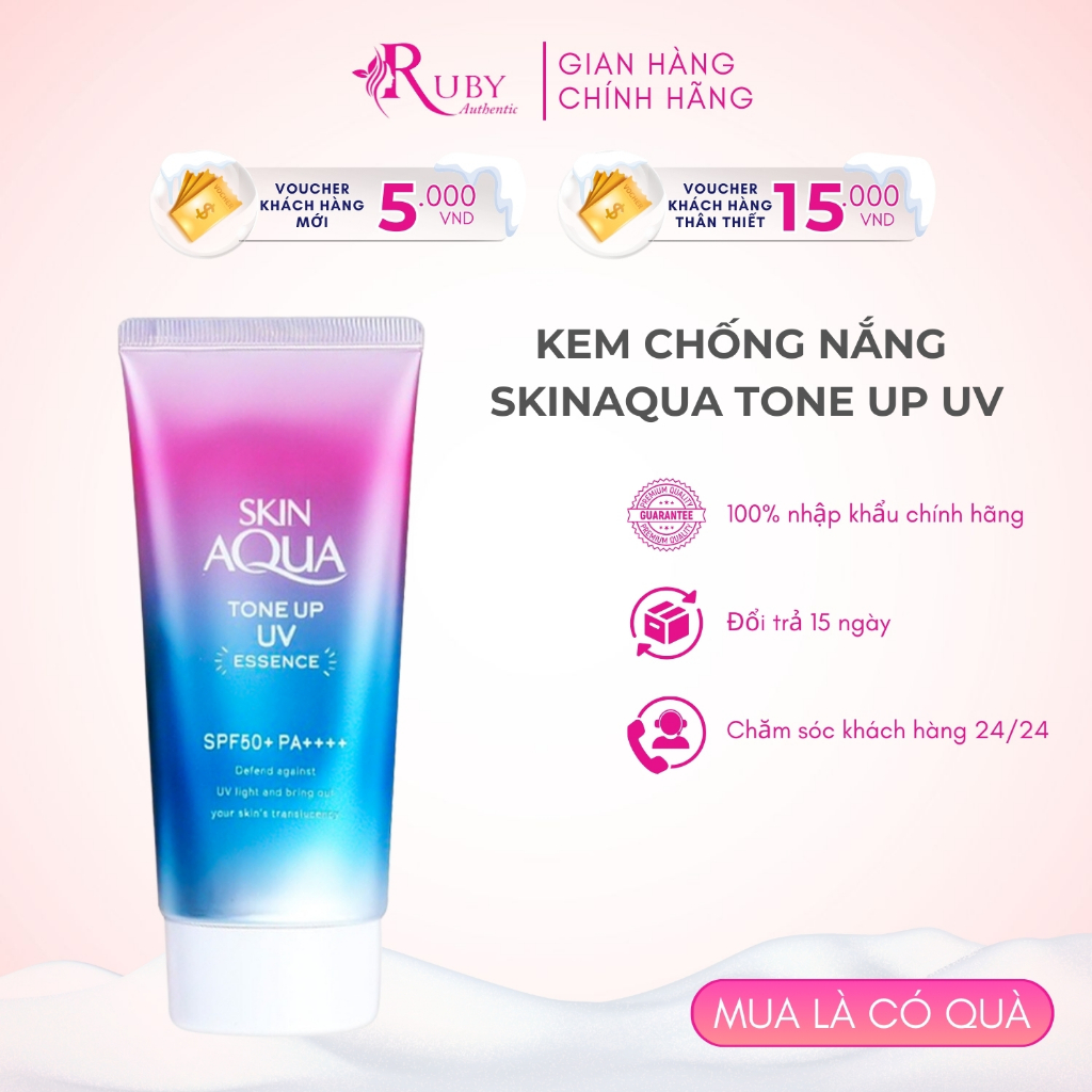 Kem chống nắng Rohto Skin Aqua Tone Up UV Essence SPF50+ PA++++ 80g | Shopee Việt Nam