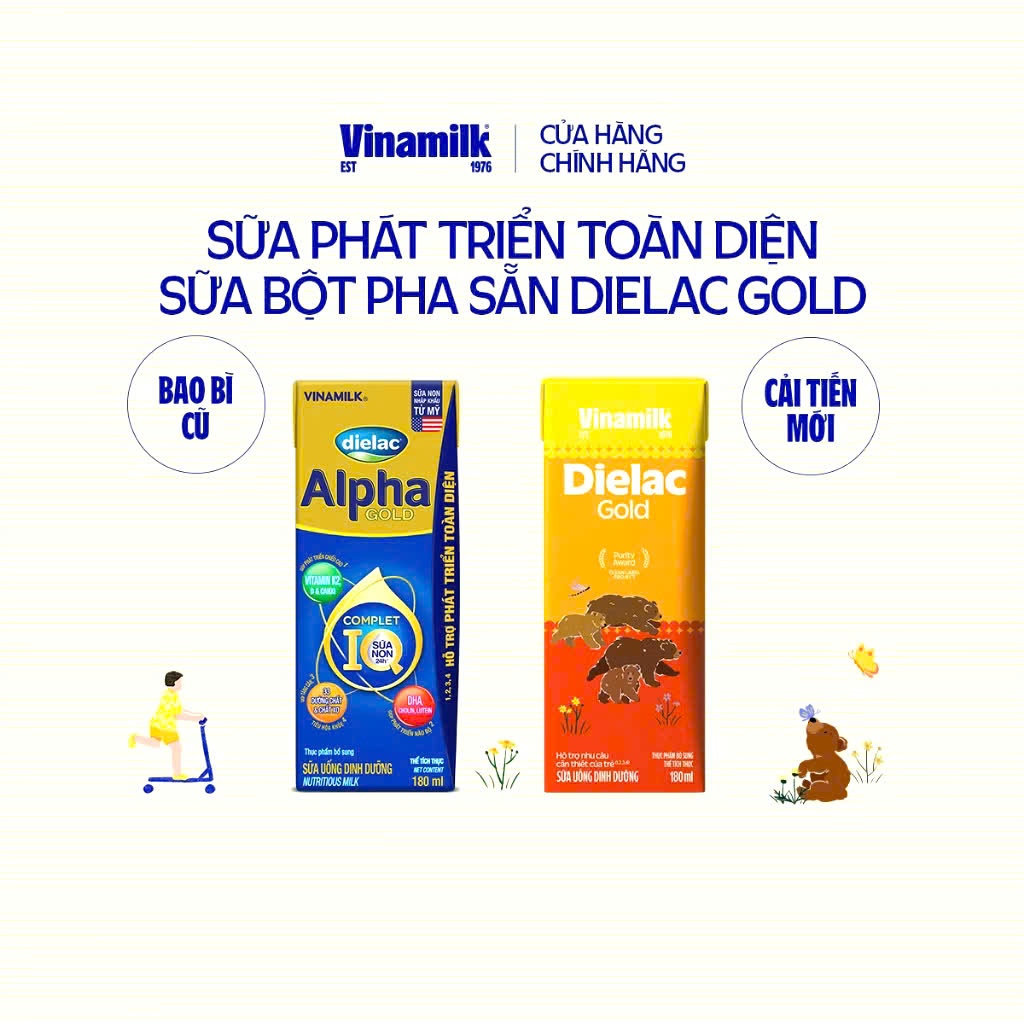 Thùng 48 Hộp Sữa Bột Pha Sẵn Dielac Alpha Gold IQ 180ml | Shopee Việt Nam