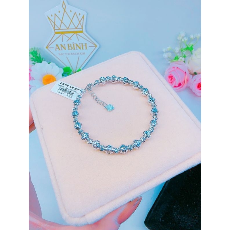 Vòng bi phối 2 bi tròn lớn nhỏ_bạc S925 XI KIM CAO CẤP | Shopee Việt Nam