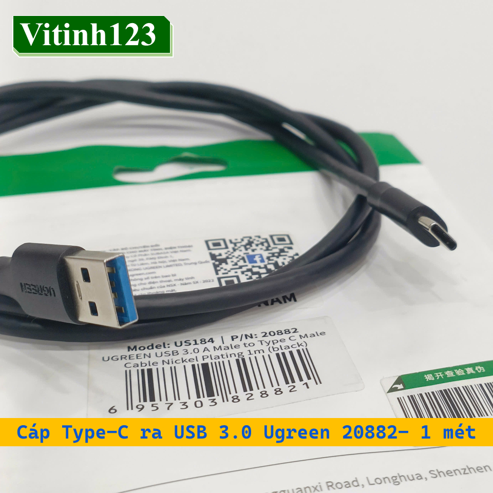 Cáp USB Type-C to USB 3.0 dài Ugreen 20882 | Shopee Việt Nam