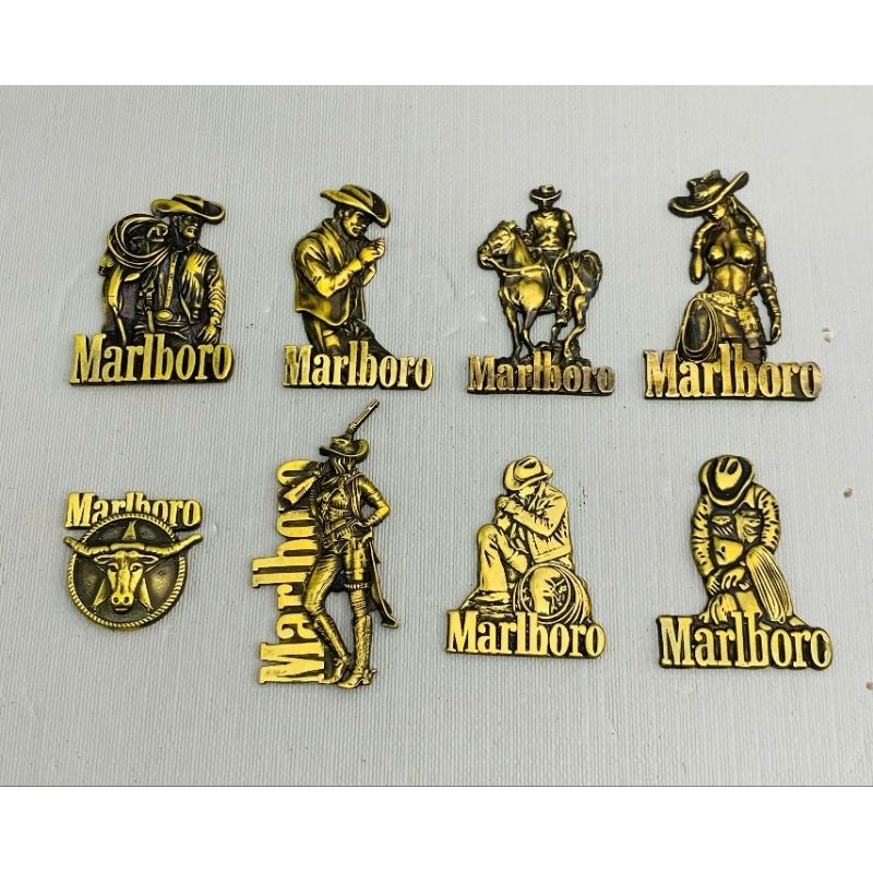Emblem Marlboro đồng trang trí dán zippo( Có tặng kèm keo dán) | Shopee ...