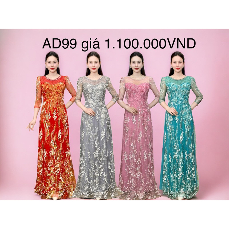 Áo dài dạ hội trung niên cao cấp mã AD99 | Shopee Việt Nam