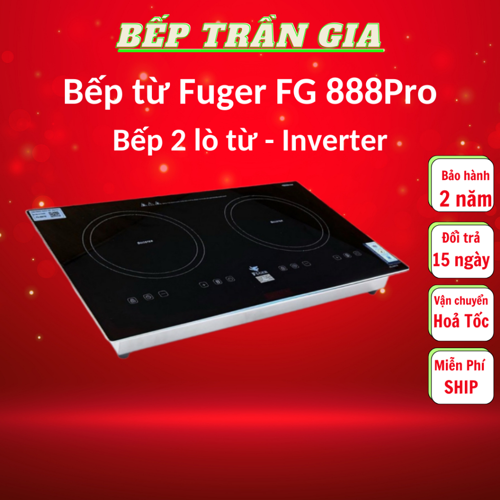 Bếp từ đôi FUGER 888PRO | Model 2024 | Bếp từ Inverter Fuger 888 Pro Bảo hành 2 năm | Shopee ...
