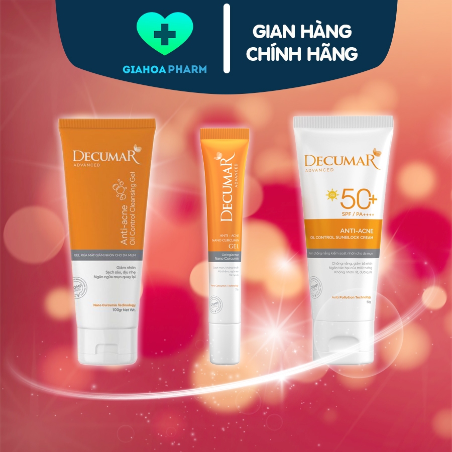 Decumar Advanced - Gel ngừa mụn, thâm, gel rửa mặt giảm nhờn, kem chống ...