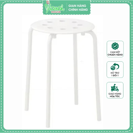 Ghế Đẩu MARIUS Chân Cao Màu Trắng Thanh Lịch - Hannahhouse Store ...