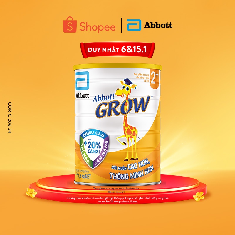 Sữa bột Abbott Grow 2+ 1.6kg | Shopee Việt Nam