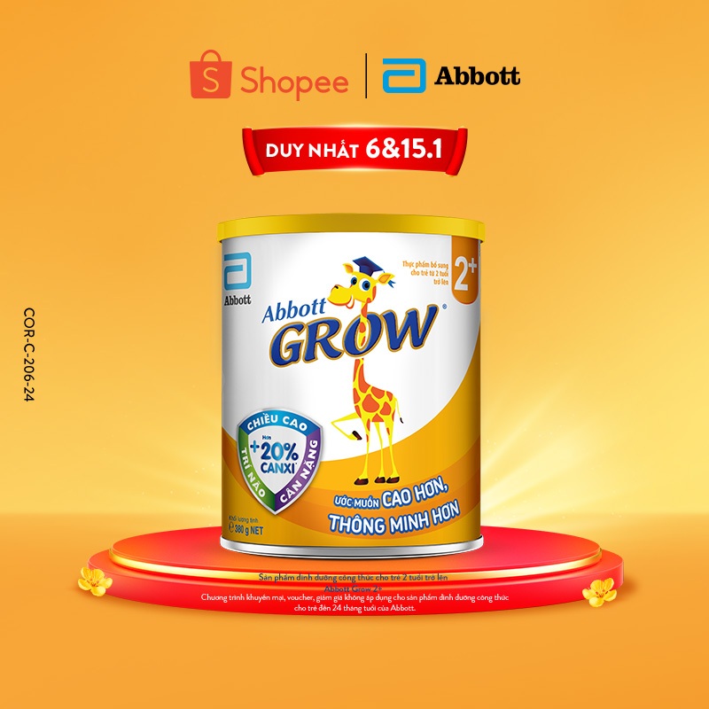 Sữa bột Abbott Grow 2+ 380g | Shopee Việt Nam