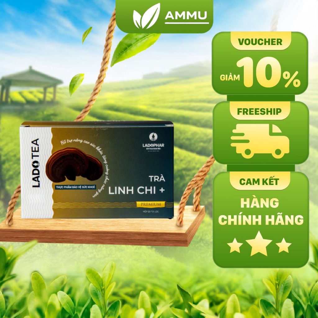 Trà túi lọc LINH CHI LADOPHAR LADO TEA tăng cường sức khỏe hỗ trợ tuần ...