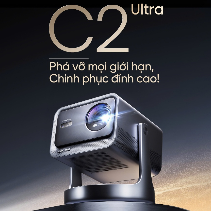Máy chiếu mini thông minh Hisense Vidda C2 Ultra 4K Laser 3 màu, Chơi game siêu mượt, Bảo hành 3 ...
