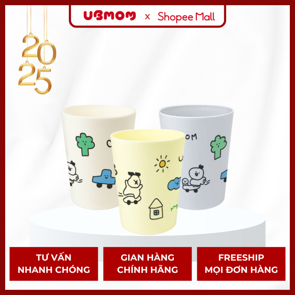 3 CỐC NHỰA PP UBMOM CHO BÉ | Shopee Việt Nam