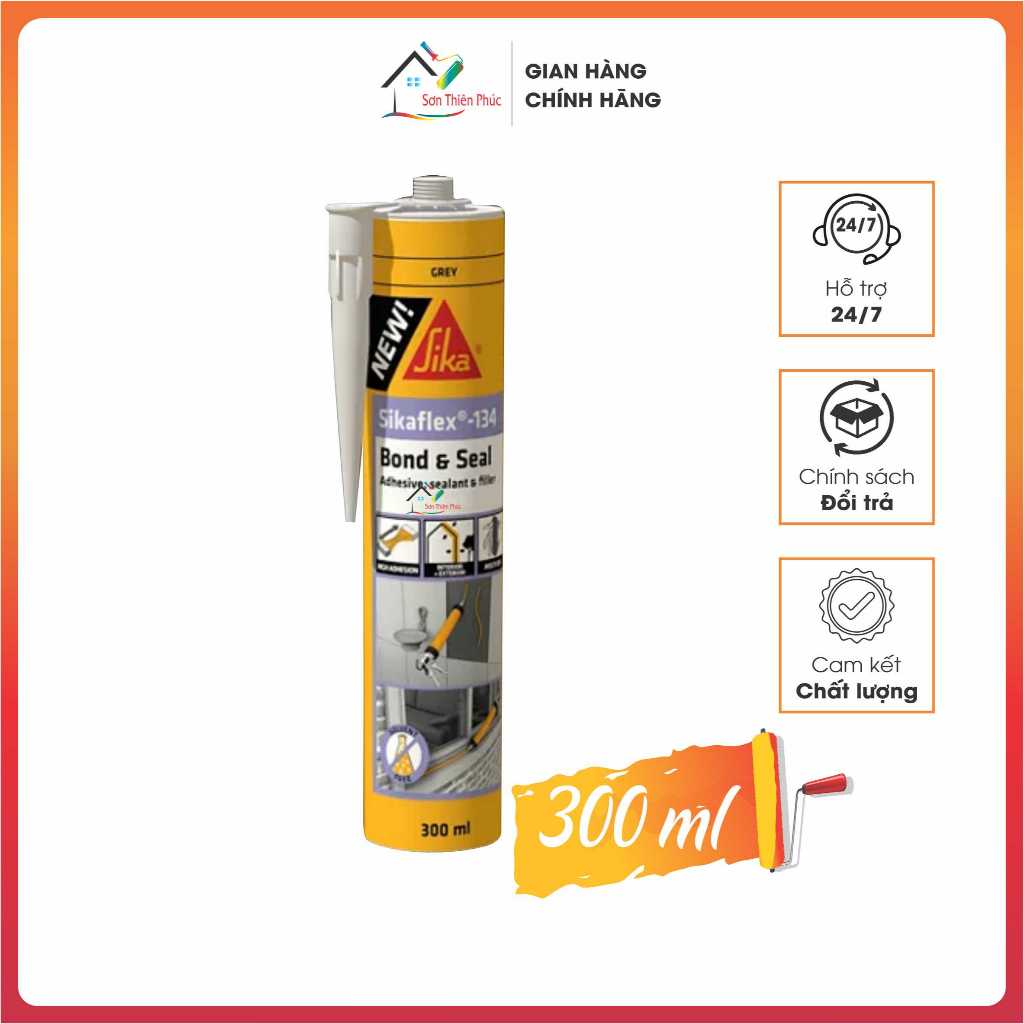 Keo Sikaflex 134 Bond&Seal 300ml. Trám vết nứt cho tường, gạch, vữa, gỗ ...