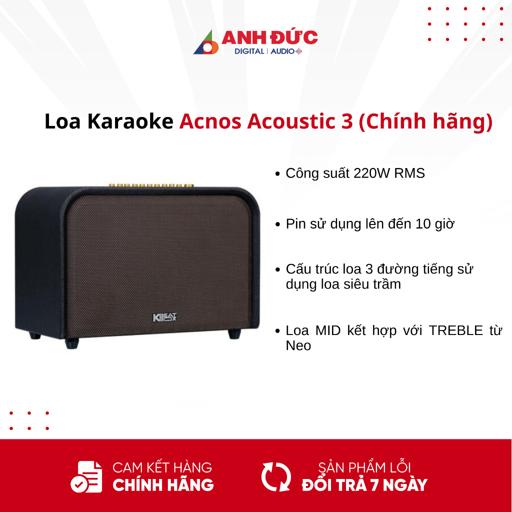 Loa Karaoke Acnos Acoustic 3 (Chính hãng) | Shopee Việt Nam