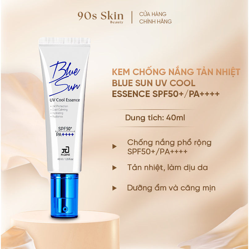 Kem chống nắng tản nhiệt phổ rộng PI.GENE BLUE SUN UV COOL ESSENCE SPF50+/PA++++ 40ml | Shopee ...