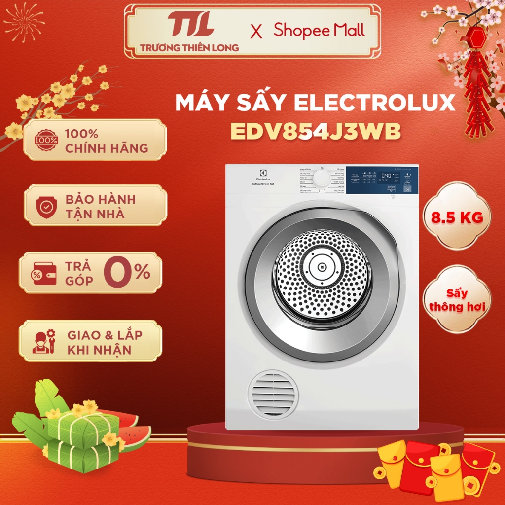 EDV854J3WB / EDV804H3WC - Máy Sấy Thông Hơi UltimateCare 300 Electrolux ...
