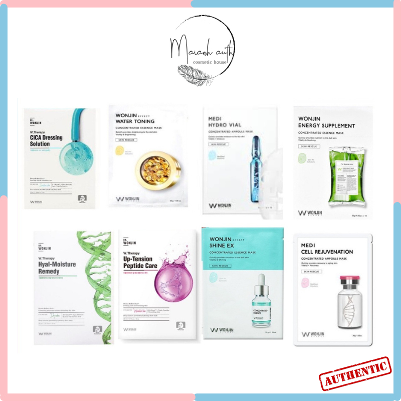 Mặt nạ Wonjin 1 hộp mix 10 miếng - 15 miếng mặt nạ cấp ẩm dưỡng sáng da ...