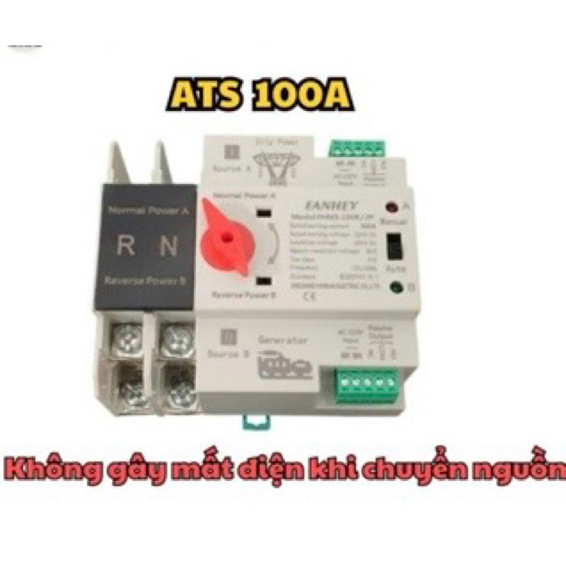 Cầu dao đảo chiều tự động AST 100A 2P không gây mất điện khi chuyển ...