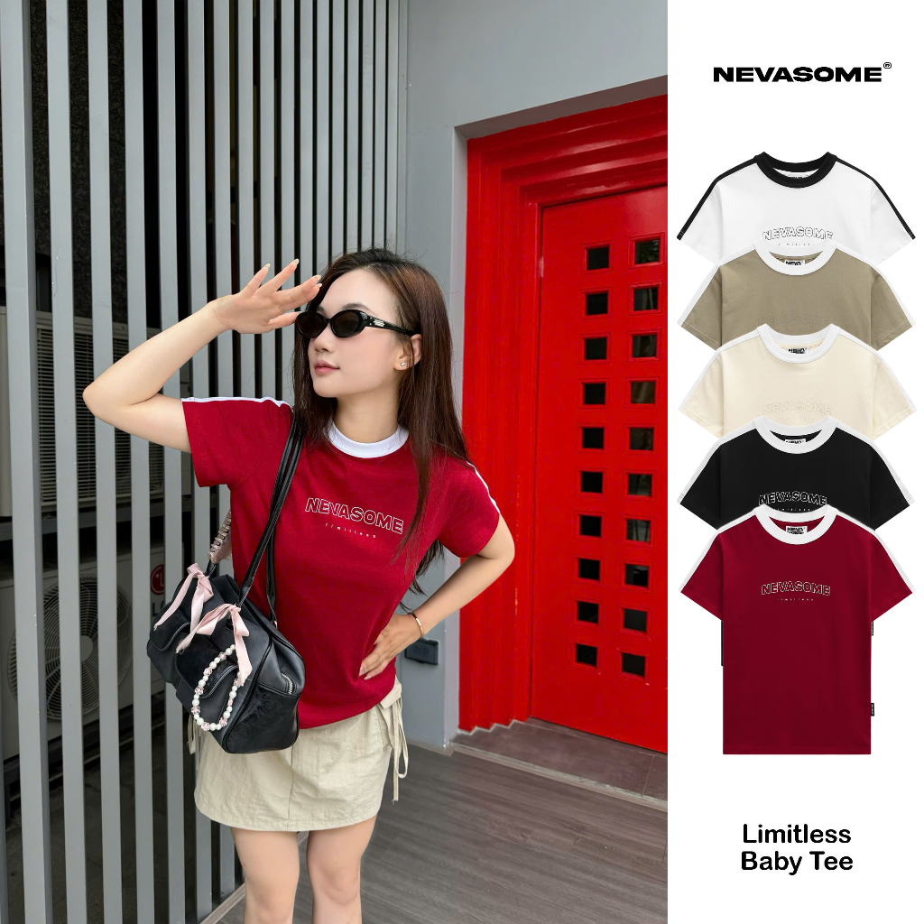Áo Thun Baby Tee Local Brand NEVASOME Sporty 5 màu Thể Thao Cotton ...