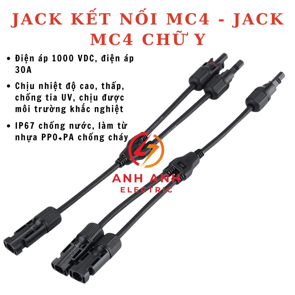 Jack MC4, MC4 chữ Y chia 2 ra 1 (đực+ cái) | Shopee Việt Nam
