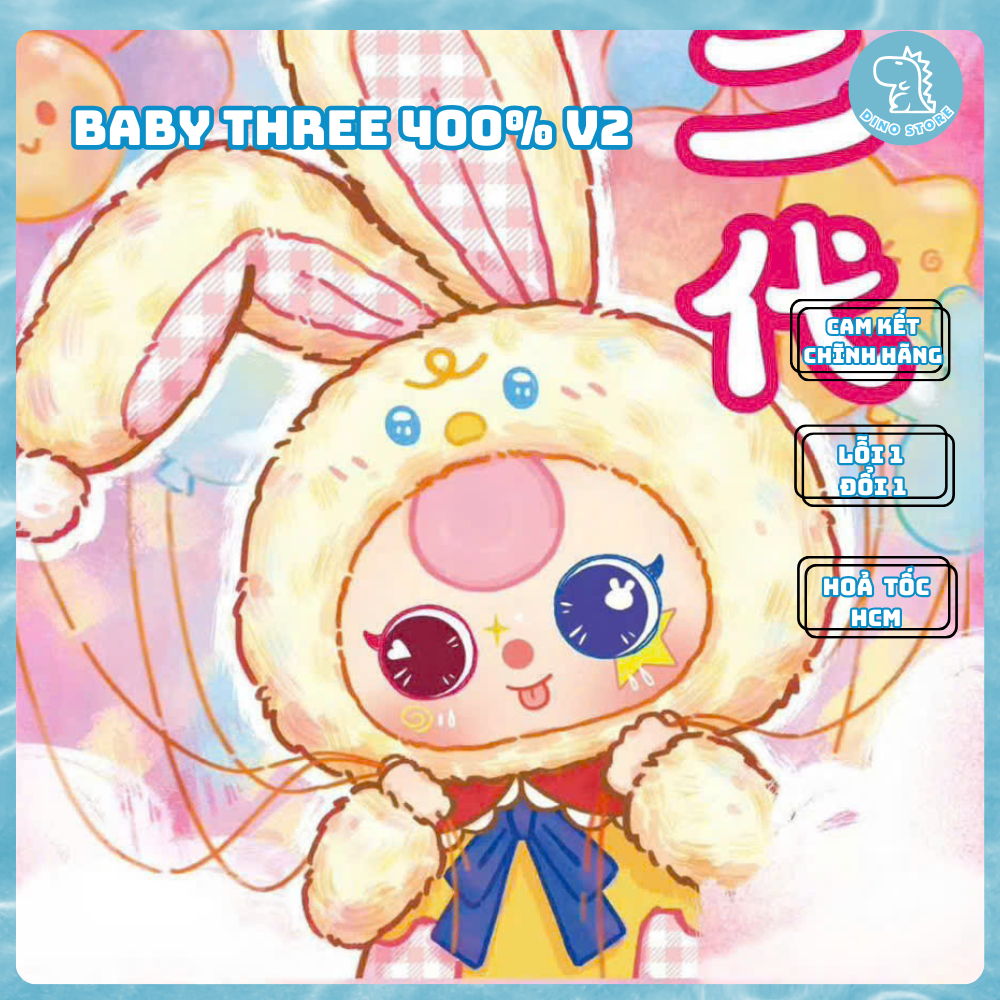 [CHÍNH HÃNG] Baby Three V2 400% hộp mù blind box sưu tầm DINO STORE ...