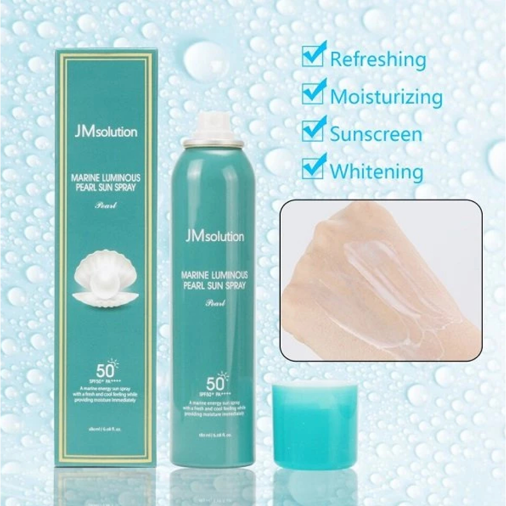 Xịt Chống Nắng Toàn Thân JM Solution Luminous Sun Spray – Nâng Tone Da,Màu Xanh,180ml | Shopee ...