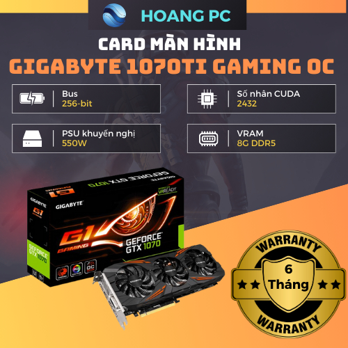 Card màn hình VGA GIGABYTE 1070ti Gaming OC 8GB 2ND Full box trùng số ...