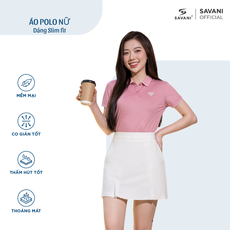 Áo Polo Nữ SAVANI Thời Trang, Chất Vải Mềm Mại, Màu Sắc Pastel Nhẹ Nhàng, Thanh Lịch WPS346S4 ...