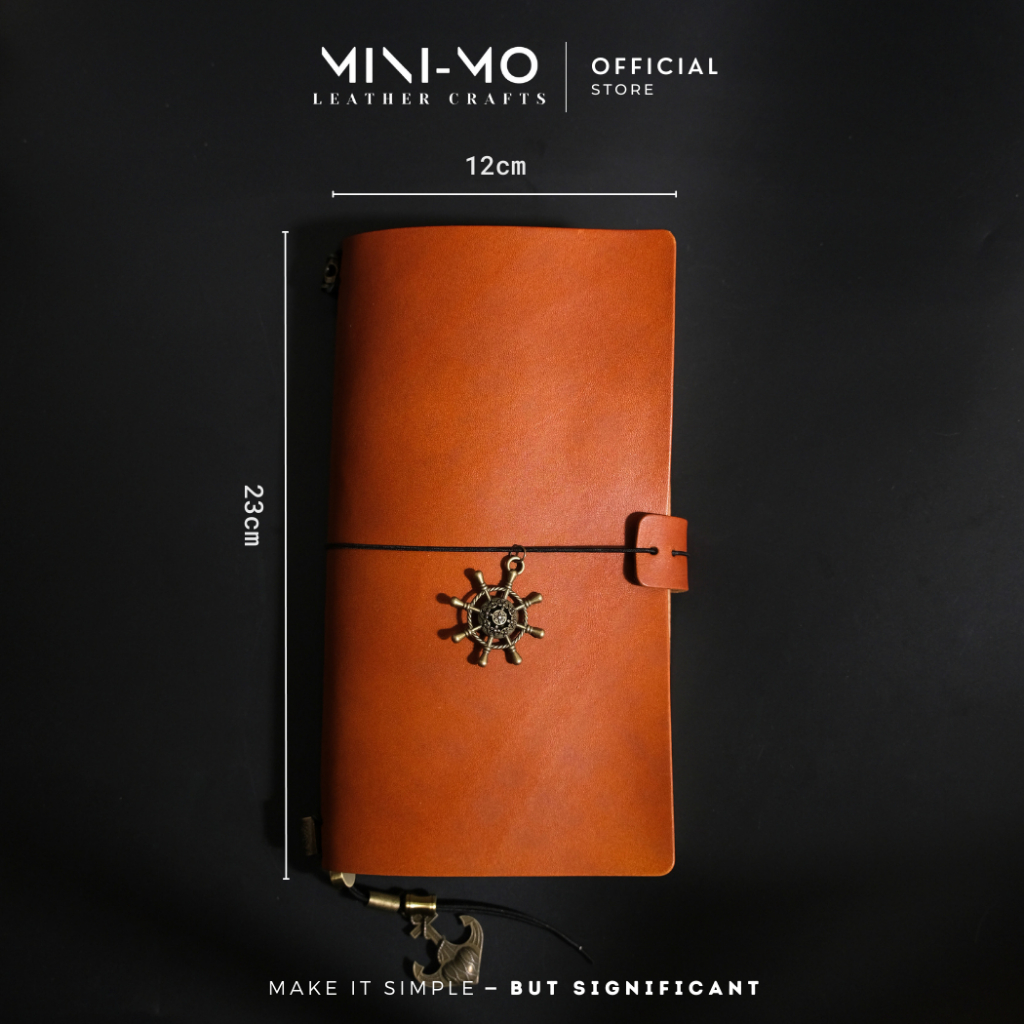 Sổ Tay Ghi Chép MINI-MO Bìa Da Bò Veg Tan Màu Nhuộm Thủ Công, Size L ...