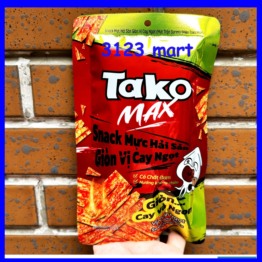 (hsd 17/12/2025) Lẻ 1 gói Mực Bento TAKO MAX cay giòn 12g. | Shopee Việt Nam