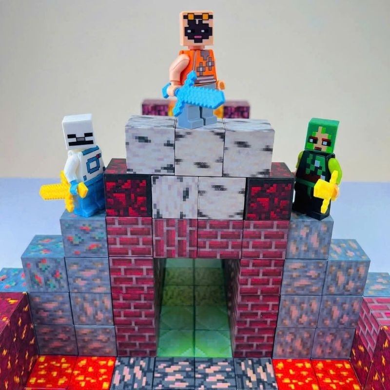 Minecraft Nam Châm Block Từ Tính 6 Mặt Lắp Ráp Xây Dựng Công Trình Tặng ...