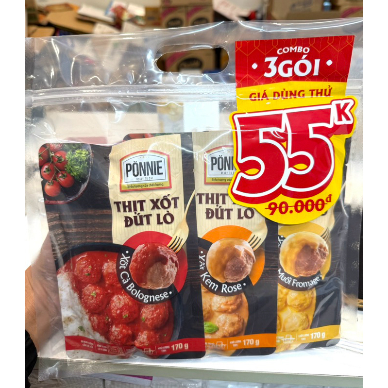THỊT XỐT ĐÚT LÒ PONIE COMBO 3 túi x 170gr. | Shopee Việt Nam