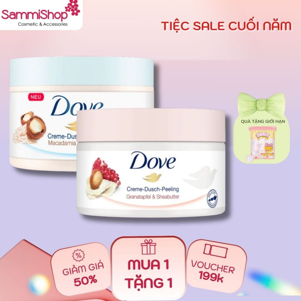 Kem Tẩy Tế Bào Chết Body Dove Macca Lựu Đỏ Chăm Da Sáng Mịn, Giữ Ẩm ...