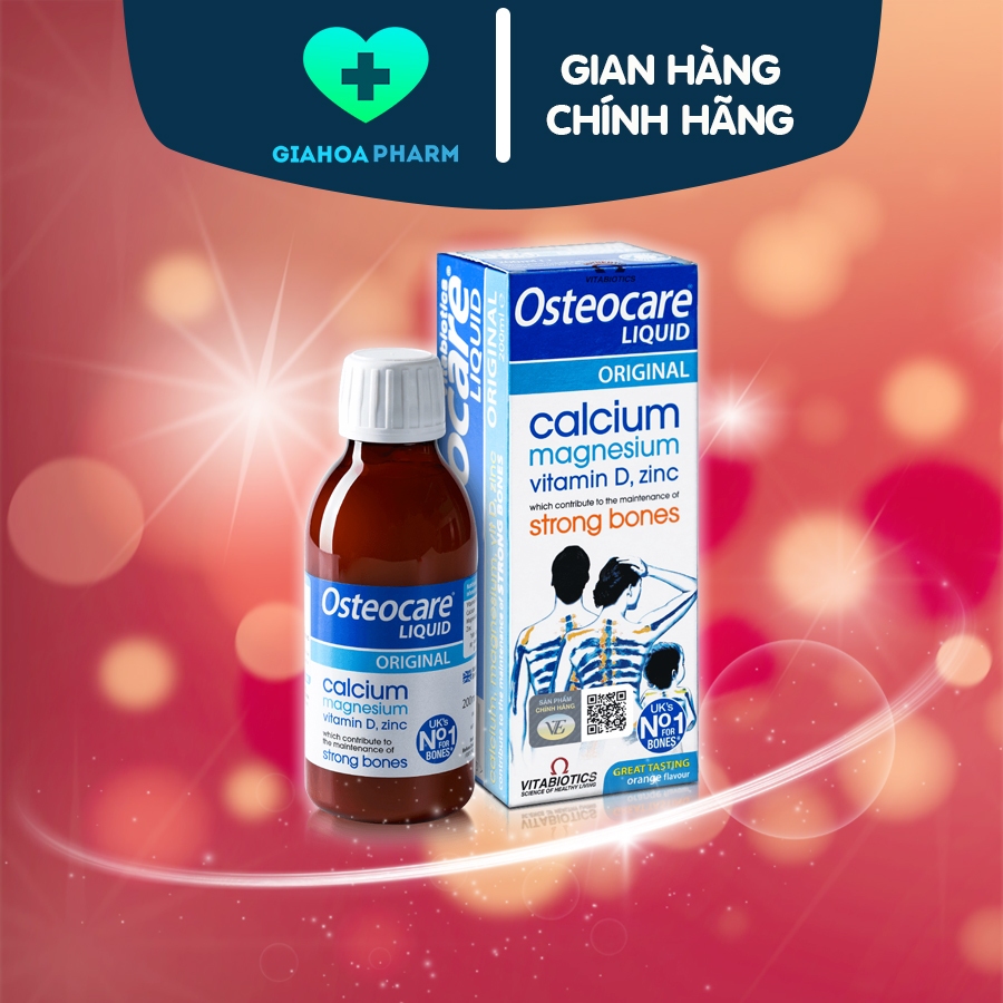 [CHÍNH HÃNG] Siro chắc khỏe xương Vitabiotics Osteocare Liquid bổ sung canxi, magie, vitamin D ...