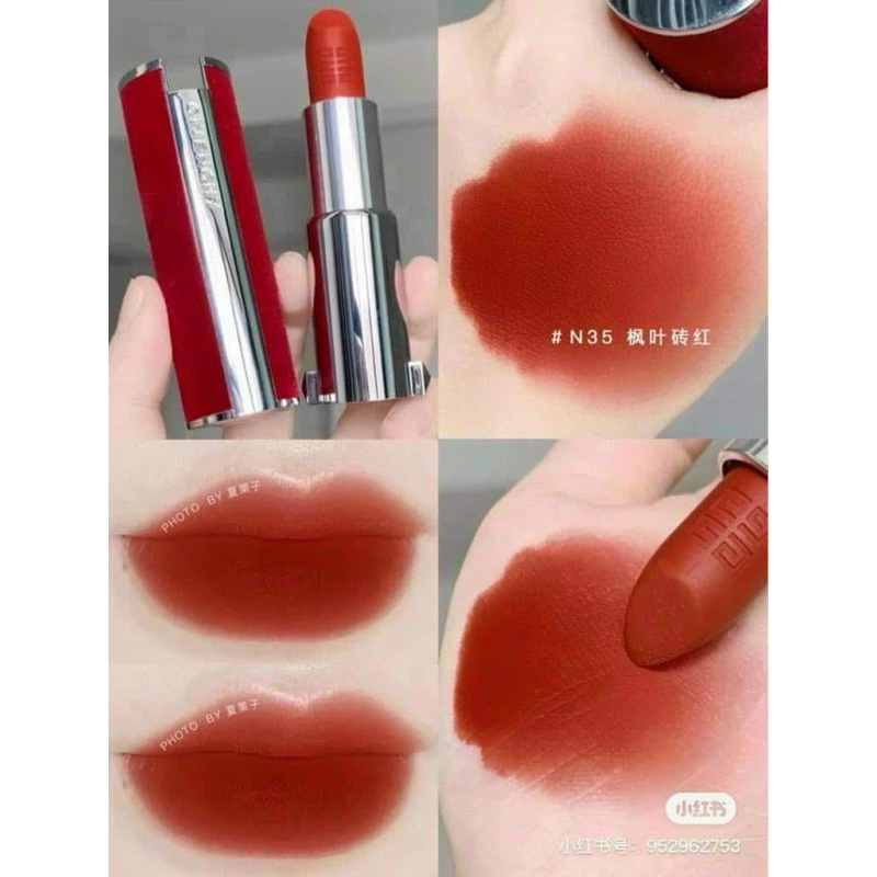 (Auth_hoả tốc) Son thỏi 𝑮𝒊𝒗𝒆𝒏𝒄𝒉𝒚 𝑳𝒆 𝑹𝒐𝒖𝒈𝒆 𝑫𝒆𝒆𝒑 𝑽𝒆𝒍𝒗𝒆𝒕 - 35 cam cháy Rouge Initie ⭐️ Fullbox ...