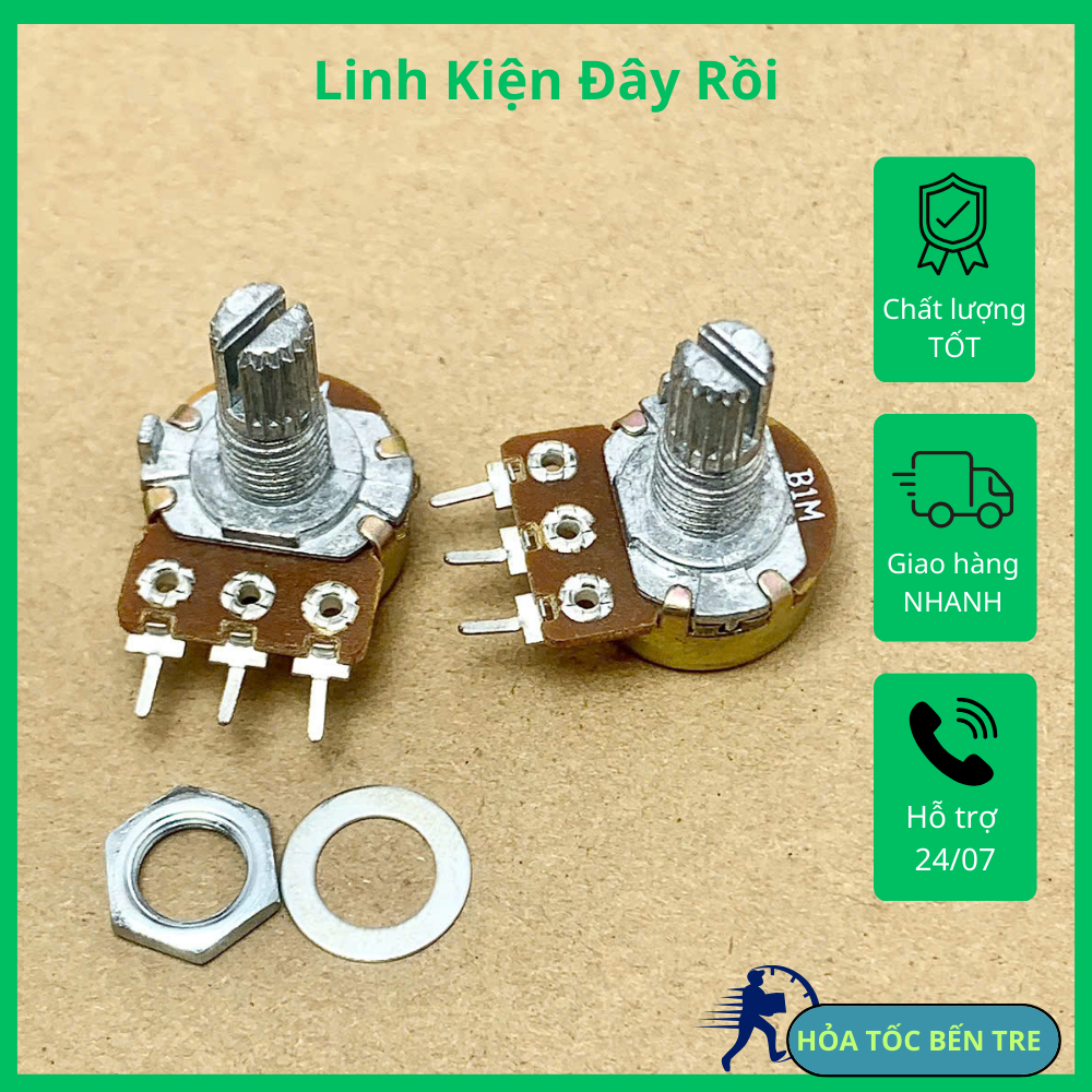 Chiết áp biến trở WL WH148 B1M 1Mohm 1MR 3 chân 15x25mm | Shopee Việt Nam